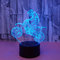 3D LED motorcycle night light Colorful visual stereo gradient touch remote control small table lamp supplier